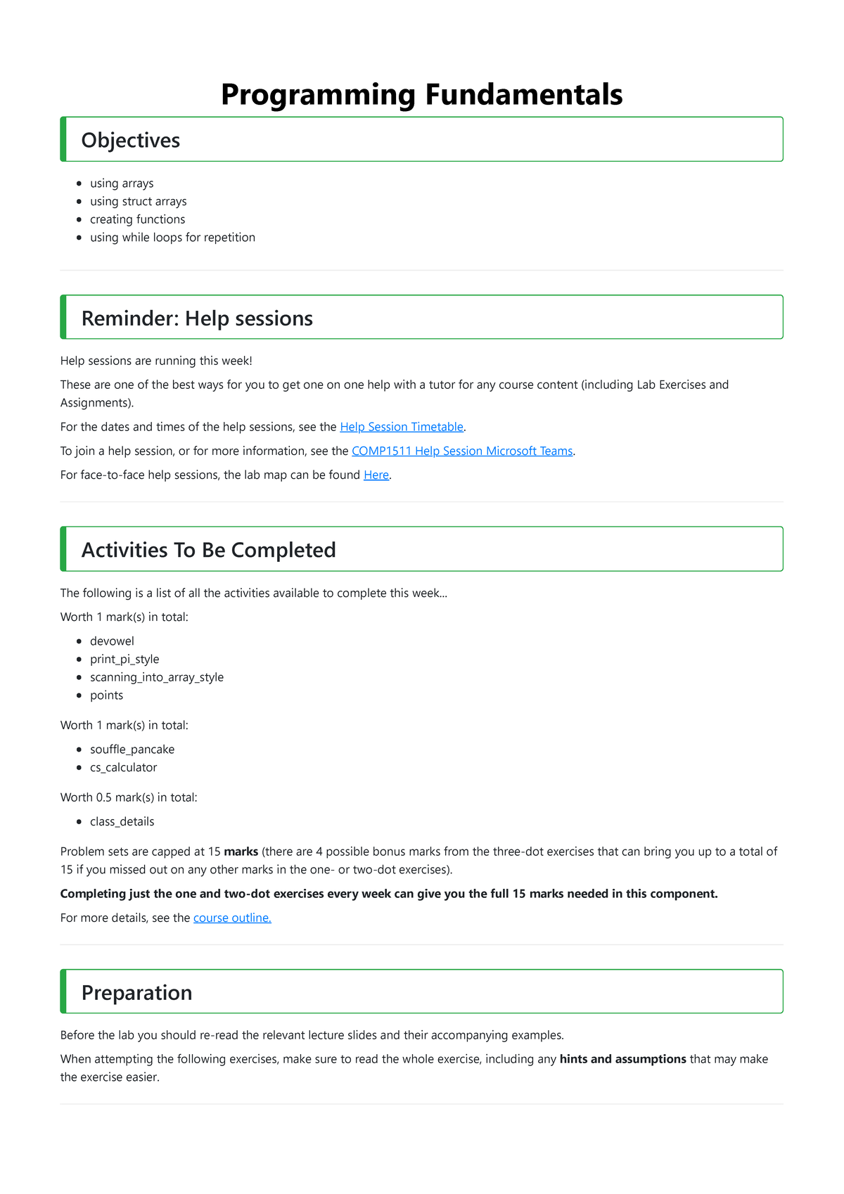 Week 04 Laboratory Sample Solutions - Programming Fundamentals ...