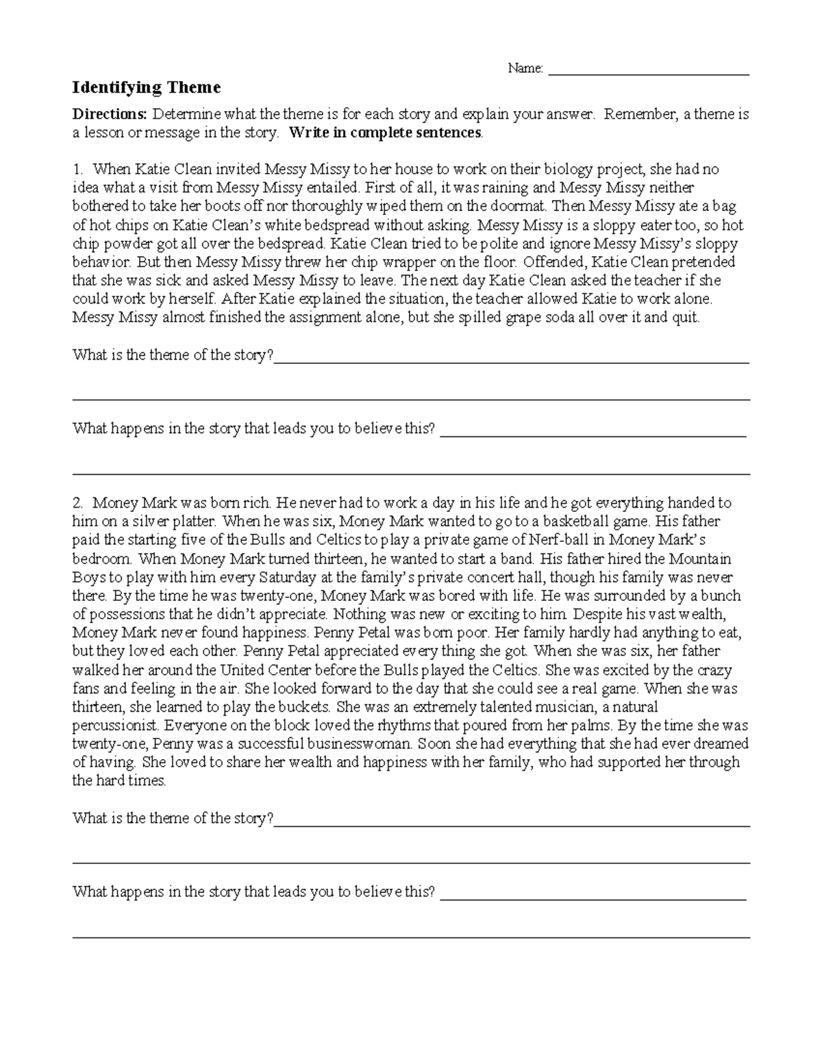 Kevin Miller - Microsoft Word - theme-worksheet - Name ...