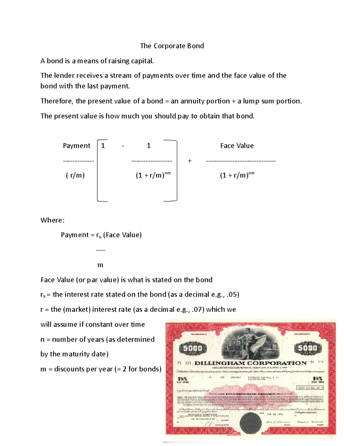 The Corporate Bond - Formulas and explanations to figure out the ...