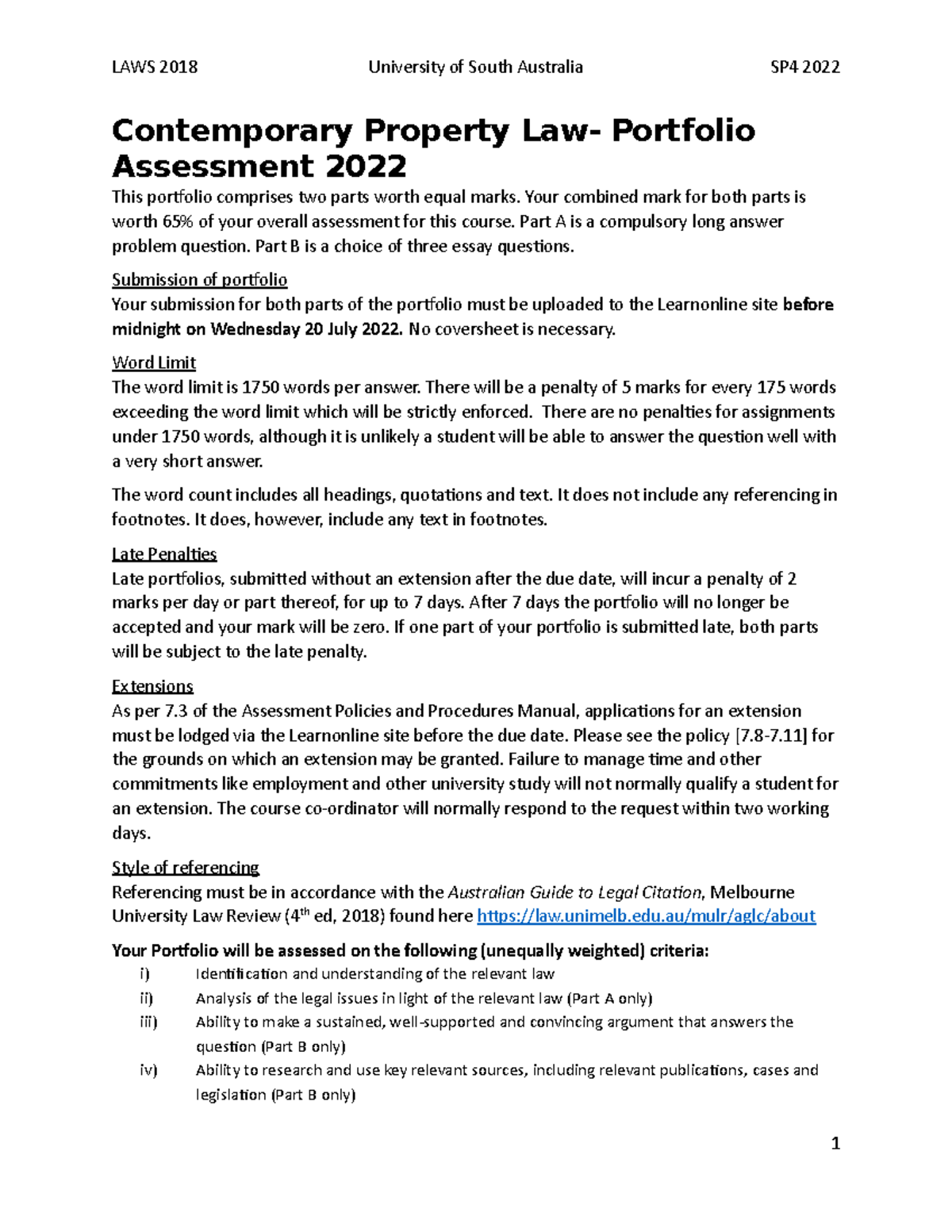 Portfolio - needed for the assessment in the course - Contemporary ...