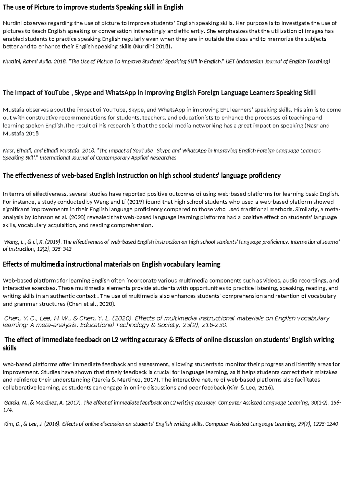 Rrl - Related literature - The use of Picture to improve students ...