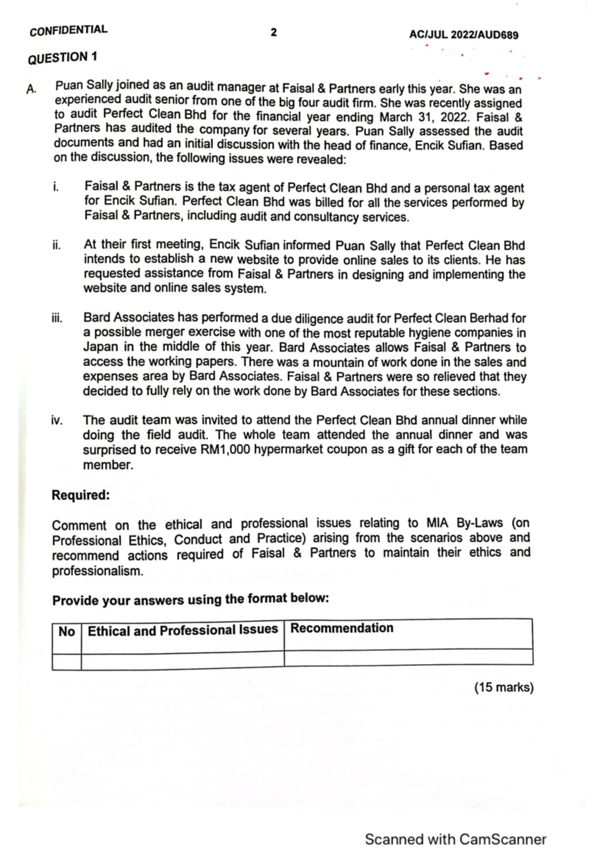 Pyq Jul2022 Aud689 Audit And Assurance Services Studocu