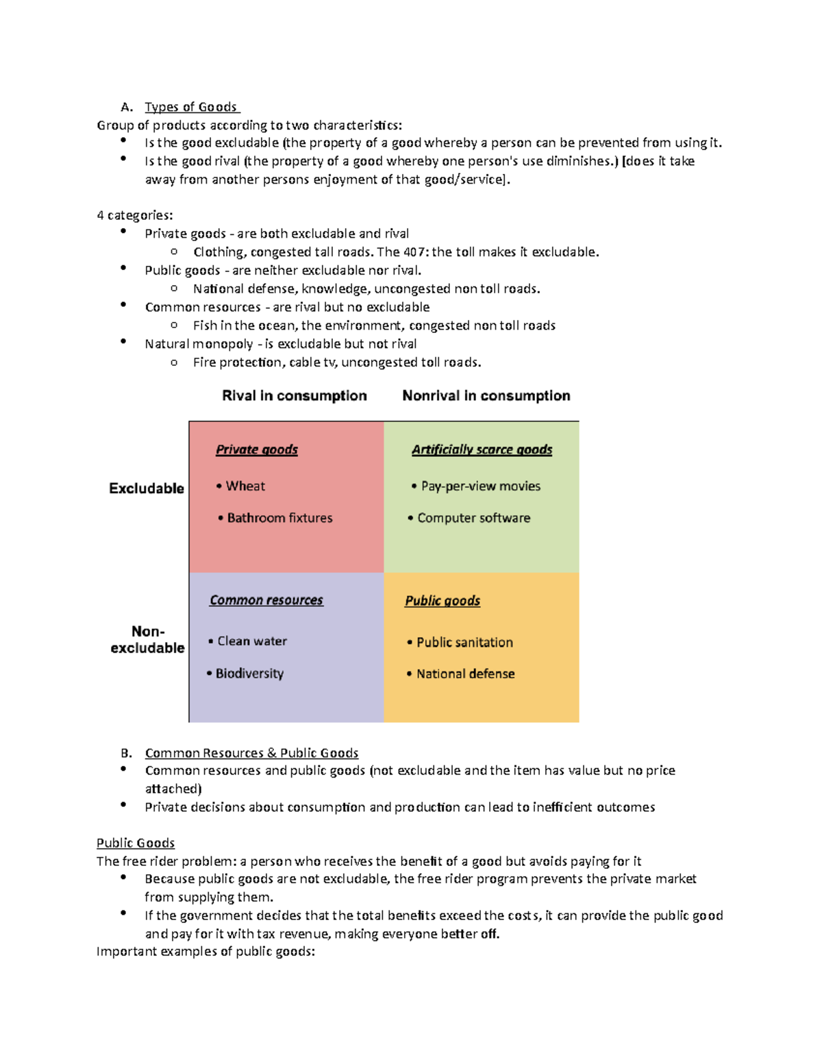 Week 11 - Market Failure and the Role of Government - ECON 1010H ...