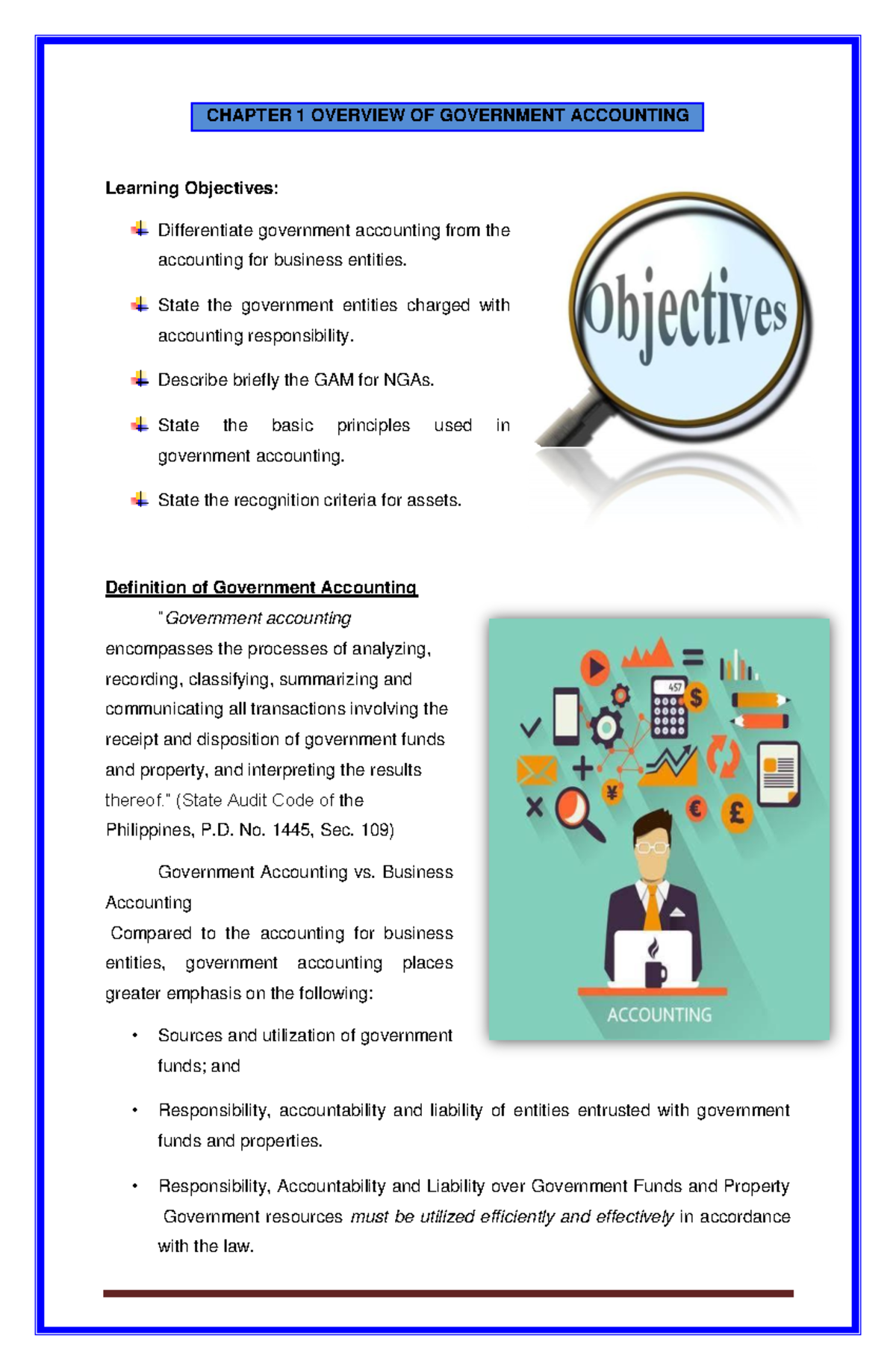 Pdfcoffee - ASSORTED - CHAPTER 1 OVERVIEW OF GOVERNMENT ACCOUNTING ...