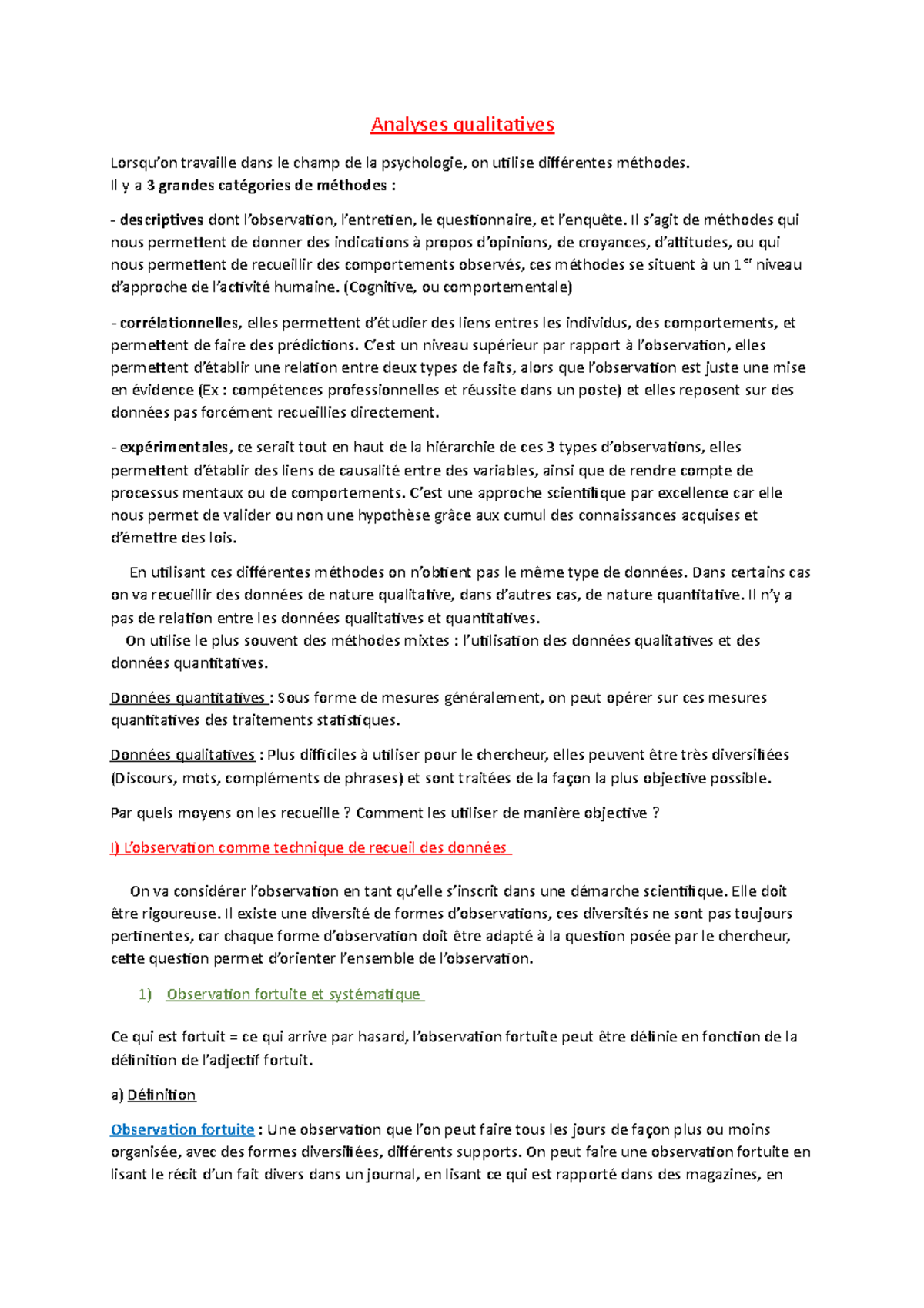 Analyses qualitatives CM - Analyses qualitatives Lorsqu’on travaille ...