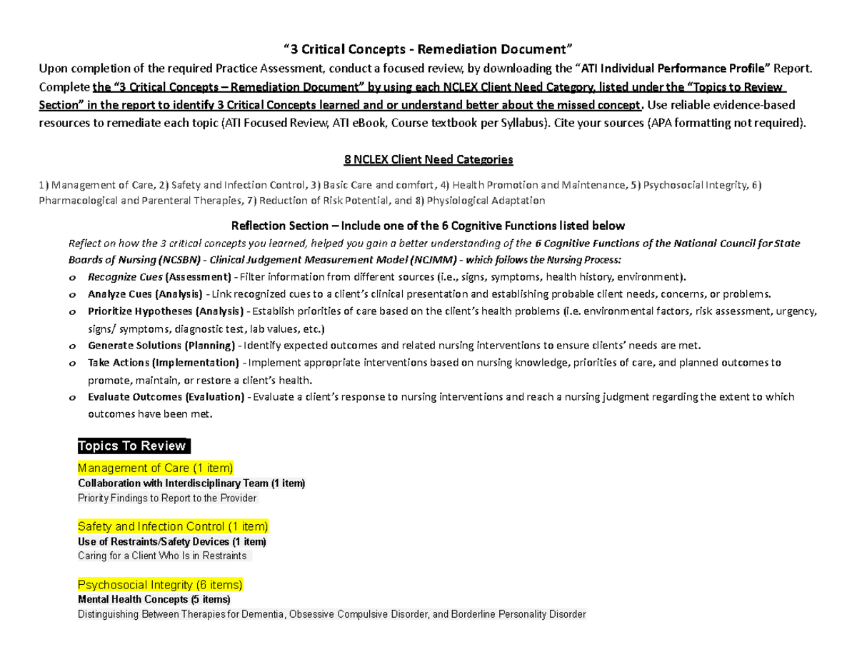 3 Critical Concepts - MH Example B - Updated Remediation Document Final ...