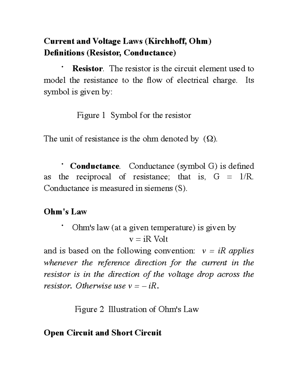 Current and Voltage Laws, Equivalent Circuits - Current and Voltage ...
