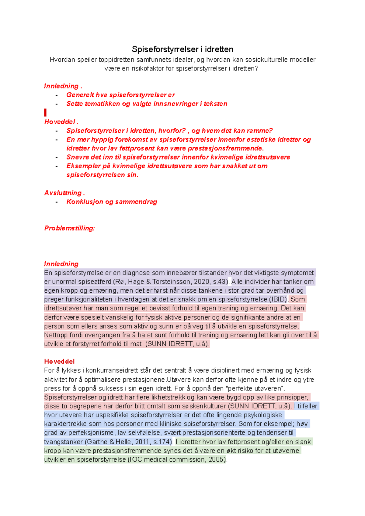 IDR1021 - Arbeidskrav 3, drøfting av selvvalgt tema ...