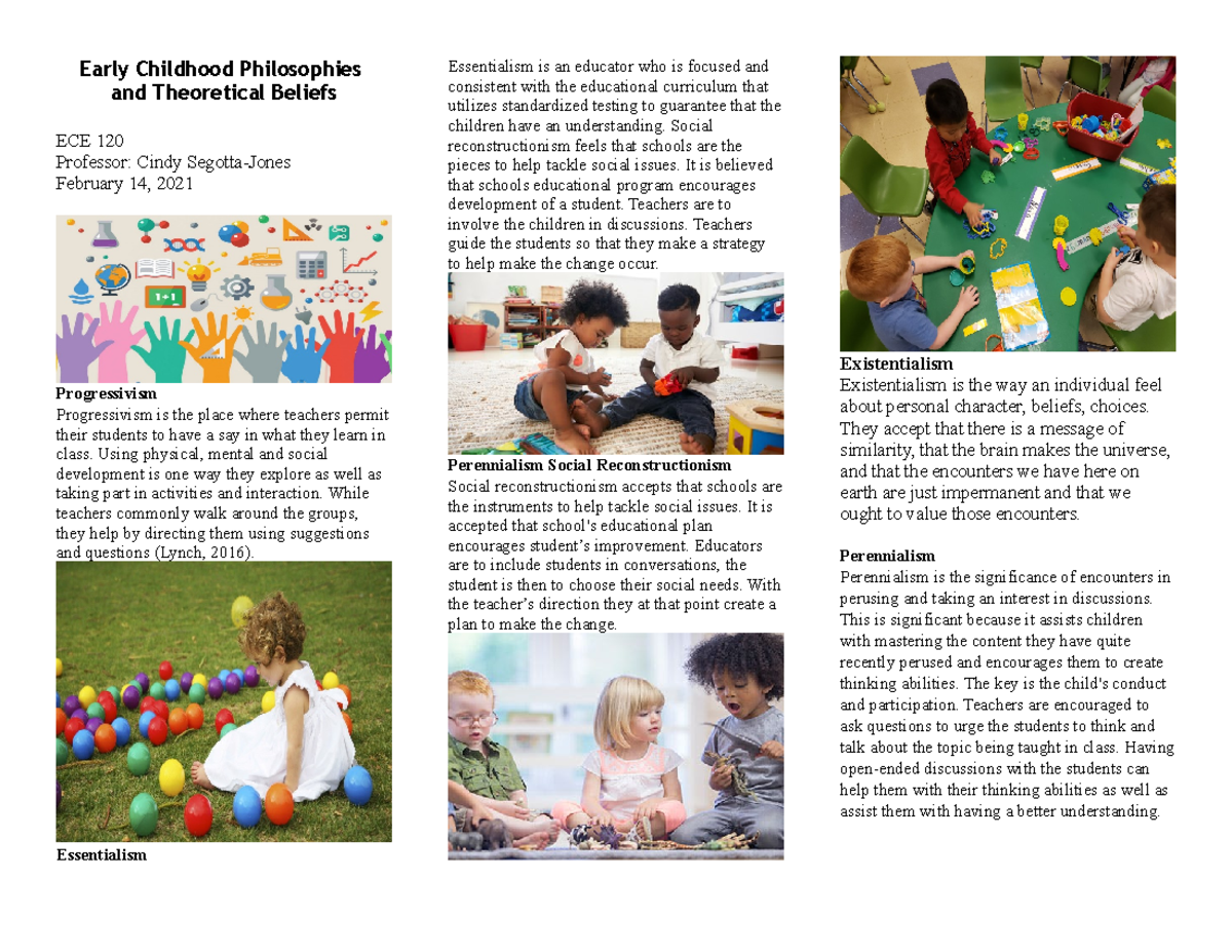 Early Childhood Philosophies - Using physical, mental and social ...
