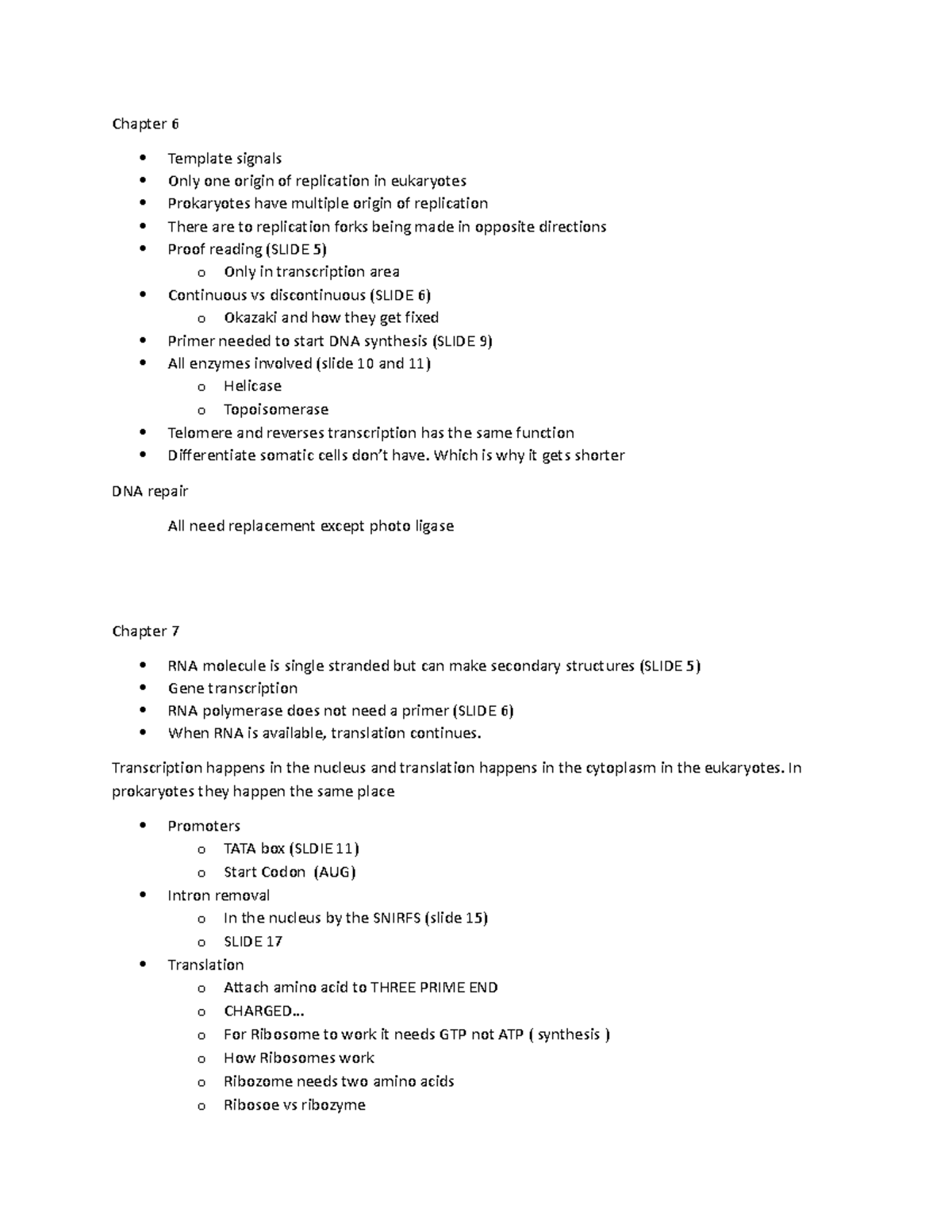 FInal exam review b333 - Chapter 6 Template signals Only one origin of ...