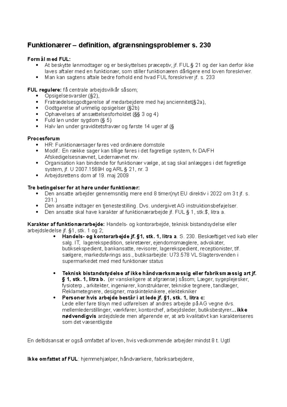 Spg 1 Funktionærer - Funktionærer – definition, afgrænsningsproblemer s ...