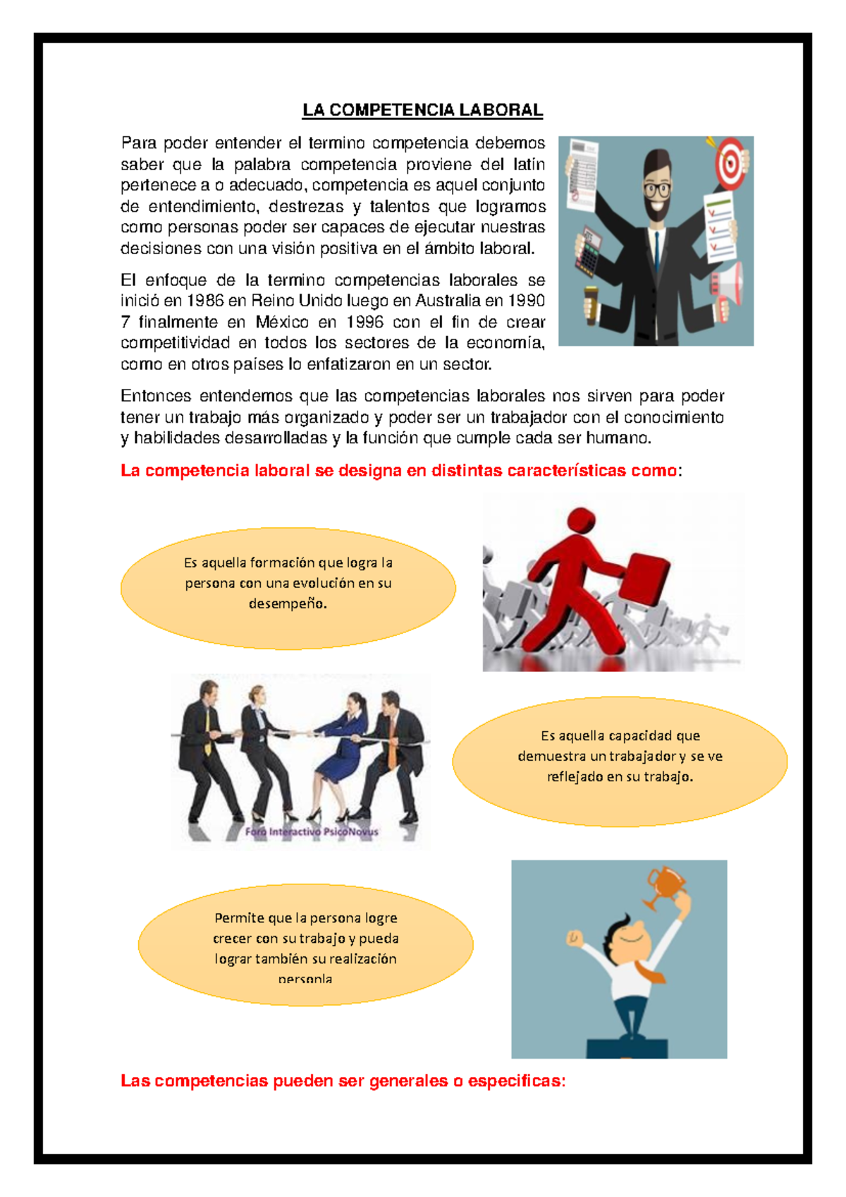 LA Competencia Laboral. EDER - LA COMPETENCIA LABORAL Para poder ...