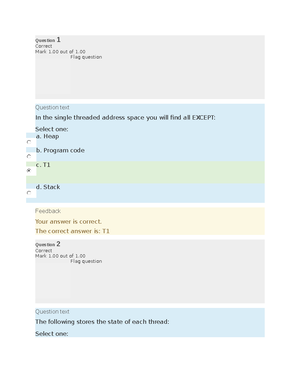 CS 3307 Final EXAM - SCRIPT - CS3307 FINAL EXAM Scored 29% of 30% The ...