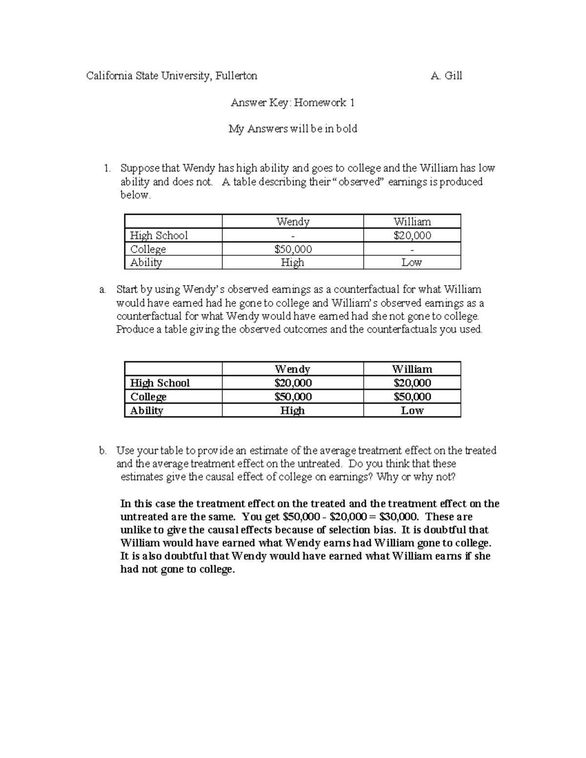 412 Homework 1 Answer Key - California State University, Fullerton A ...