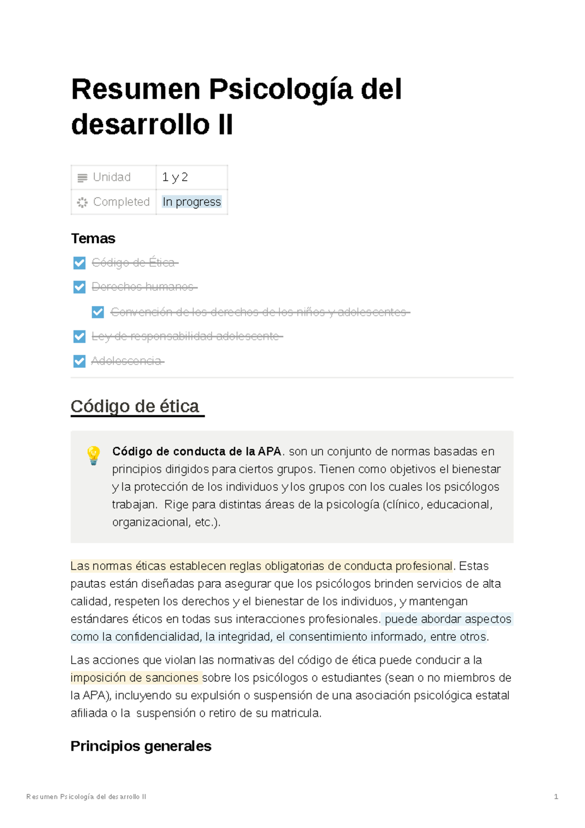 Resumen Psicología del desarrollo II - Resumen Psicología del desarrollo II Unidad 1 y 2 ...