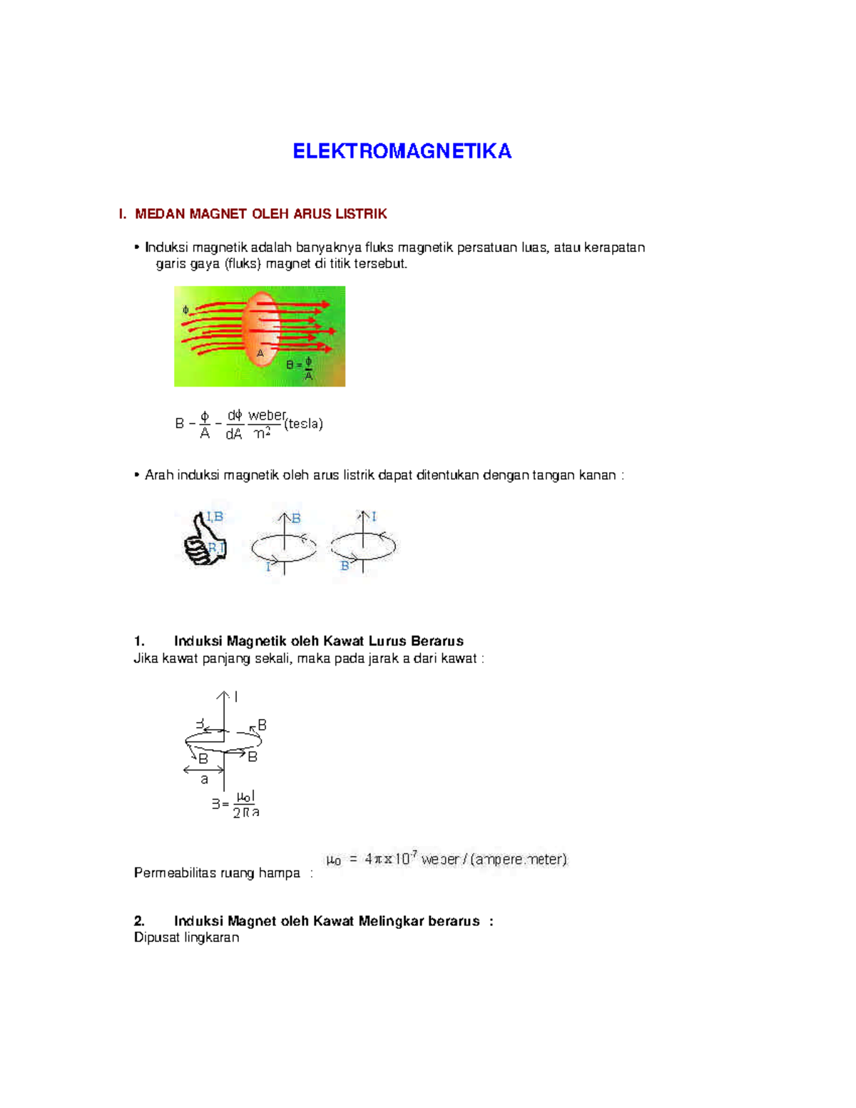 Elektromagnetika I Medan Magnet OLEH ARU - ELEKTROMAGNETIKA I. MEDAN ...