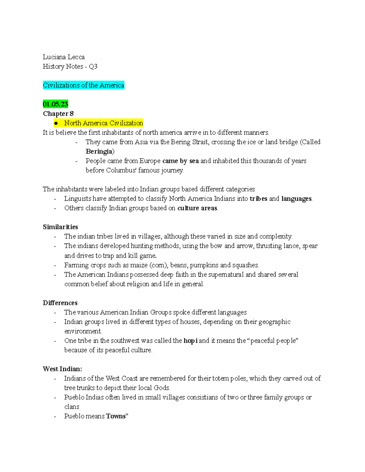 World History Notes chapters 8-10 (Q3) - Luciana Lecca History Notes ...