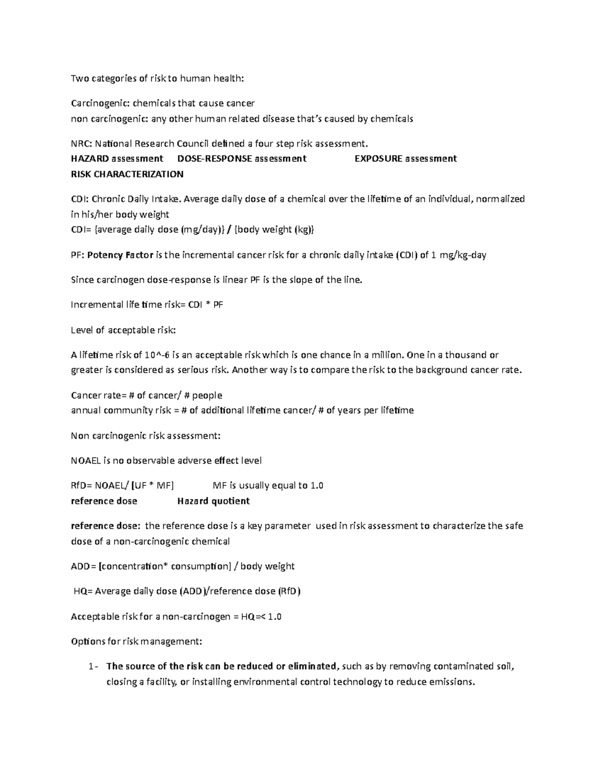 Final Review 2017 Questions And Answers Two Categories Of Risk To final-review-2017-questions-and-answers-two-categories-of-risk-to