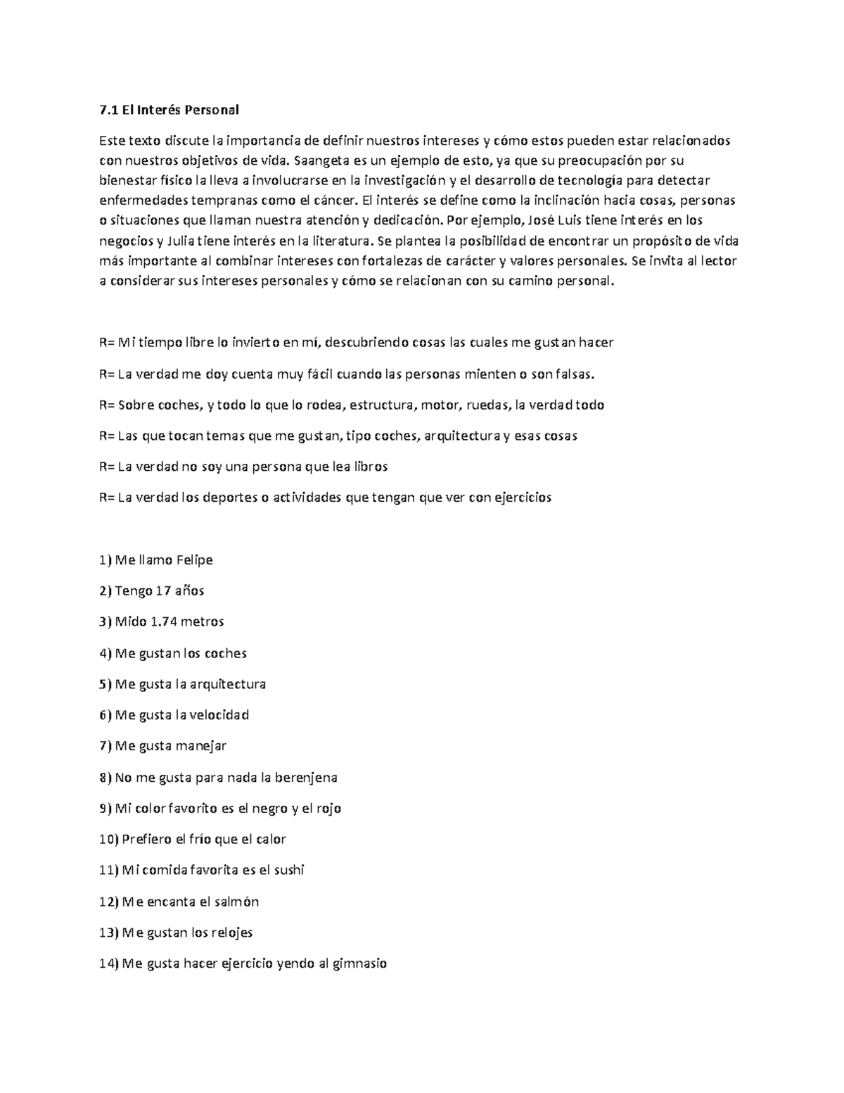 Resumen Habilidades - 7 El Interés Personal Este texto discute la ...