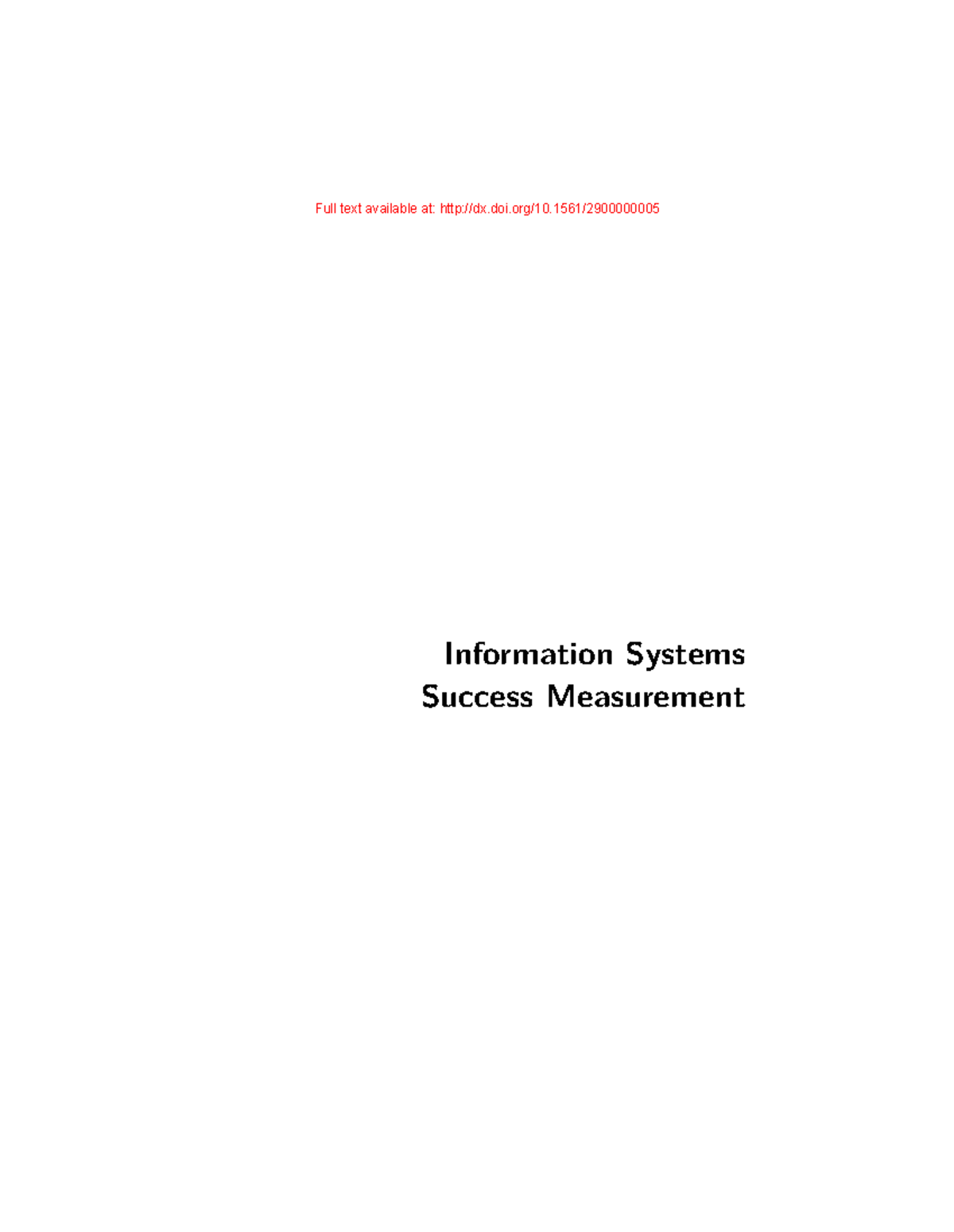 9781680831436-summary - Information Systems Success Measurement ...