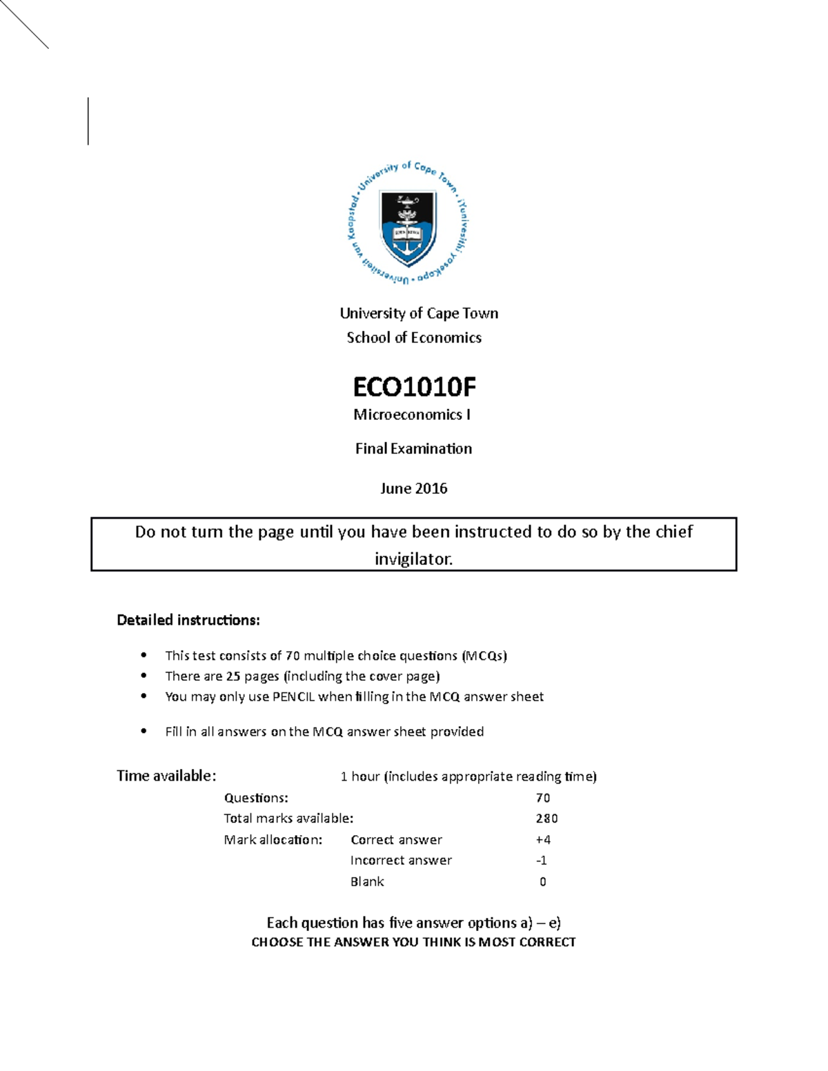 ECO1010F June 2016 Final Exam externalled - University of Cape Town ...