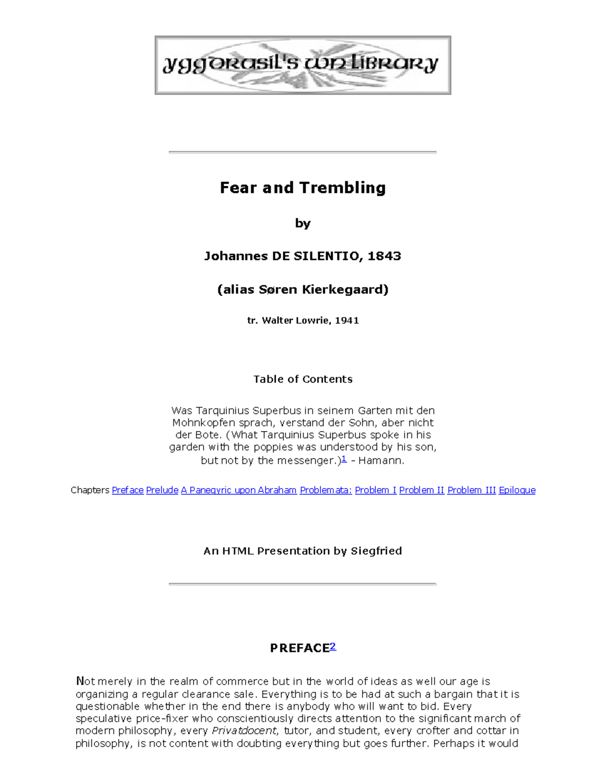 Fear And Trembling (text) - English Lexicology and Lexicography - Studocu