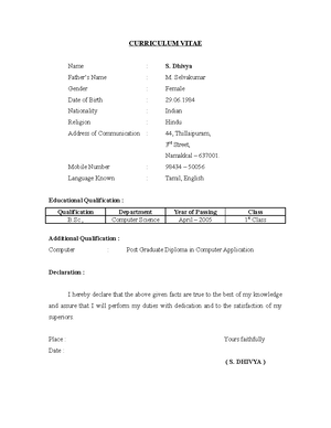 Professional Resume Formats (162) - Kosar ali sabir E-mail id: 67 ...