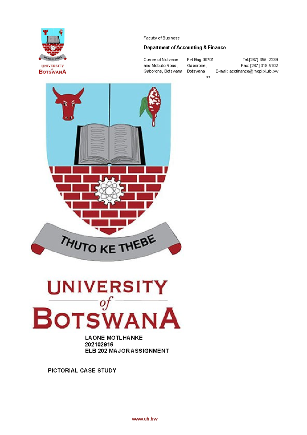 2022 -2023 Course outline - Corner of Notwane and Mobuto Road, Gaborone ...