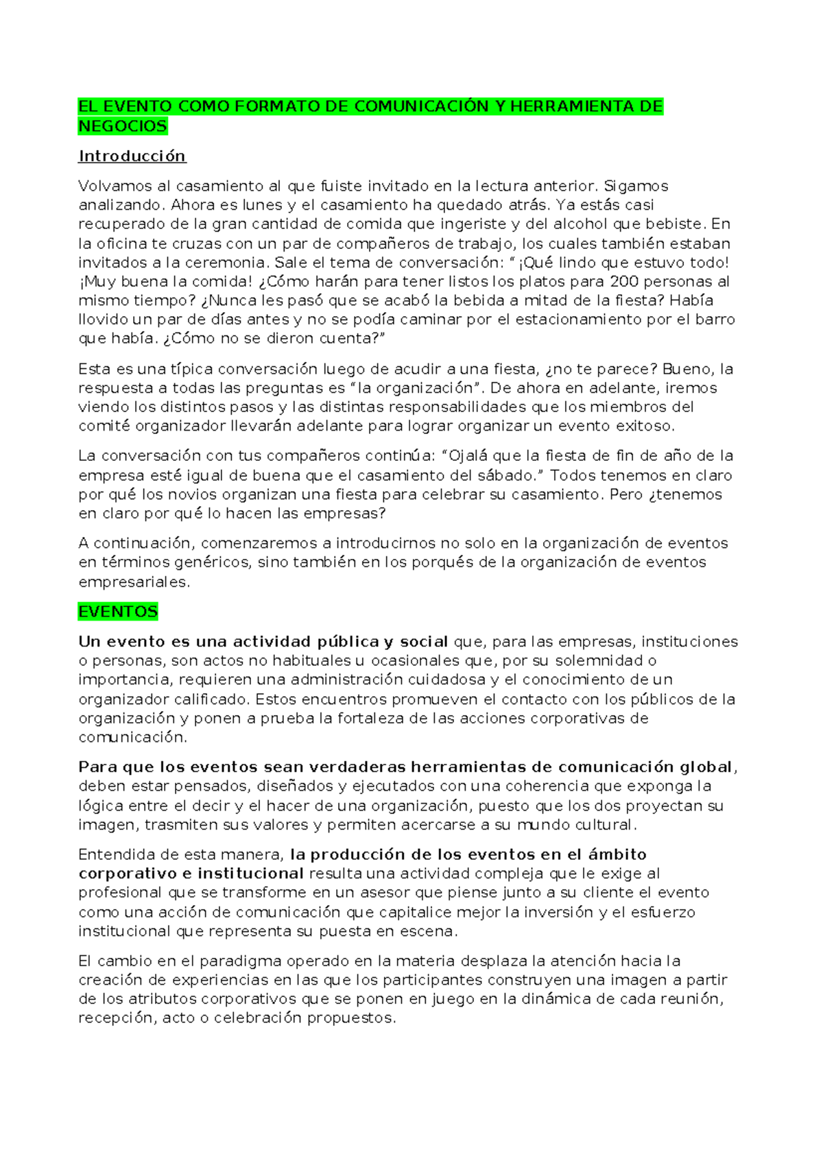 El Evento como Formato deComunicación - EL EVENTO COMO FORMATO DE ...