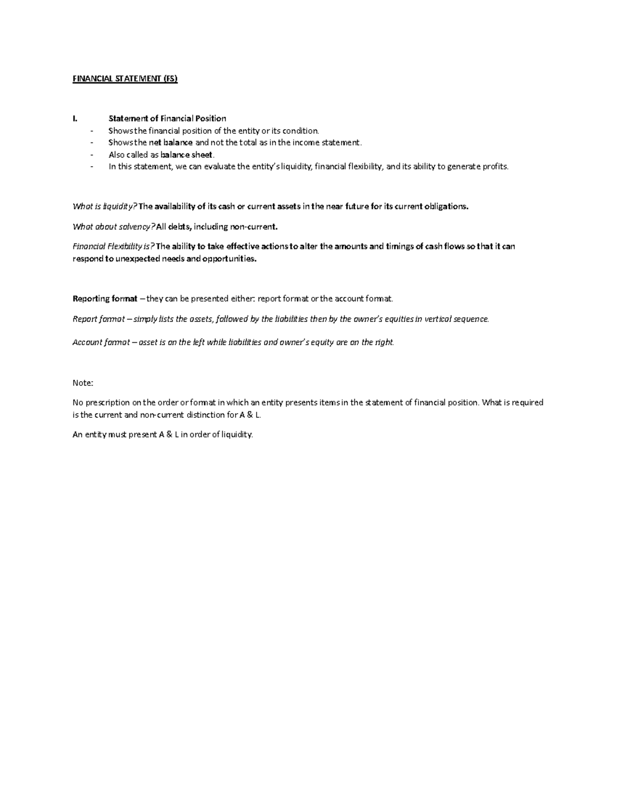 Financial-Statement - let's learn - FINANCIAL STATEMENT (FS) I ...