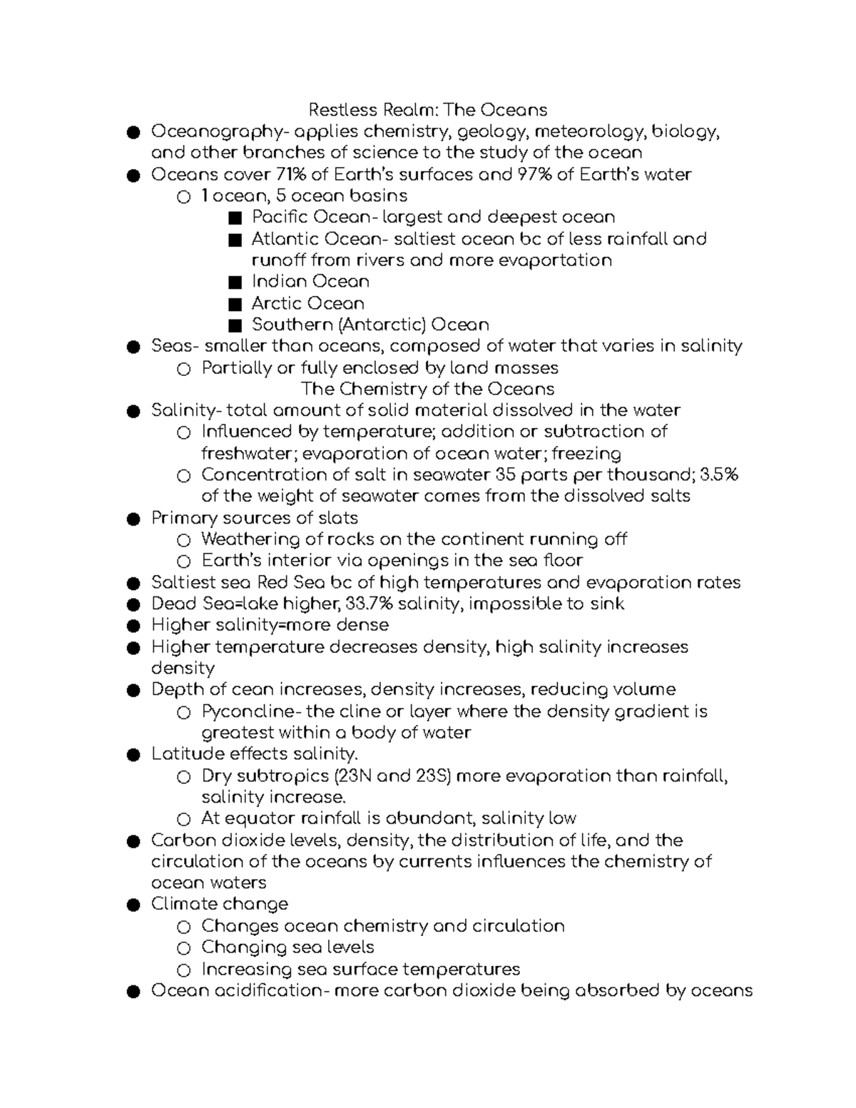Module 11 Power Point - The Oceans and Coastlines - Restless Realm: The ...