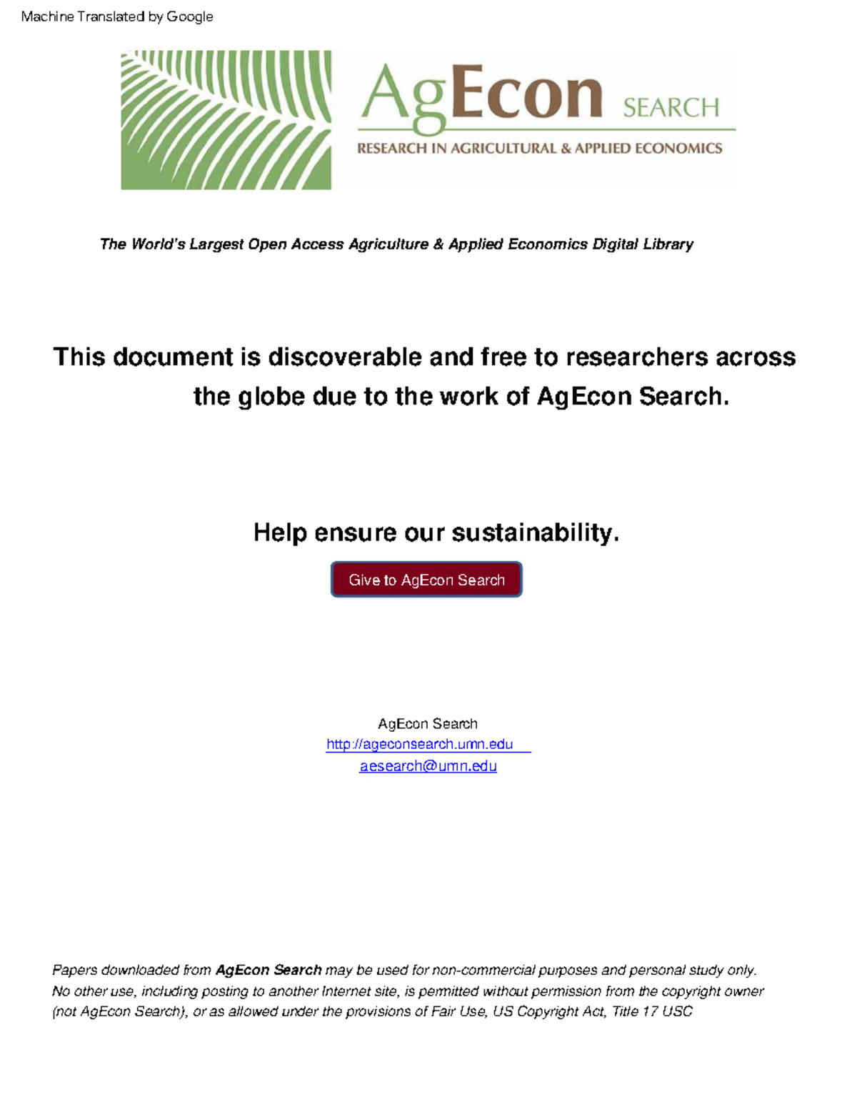 1 - the duration of the project is 14 weeks - Give to AgEcon Search The ...
