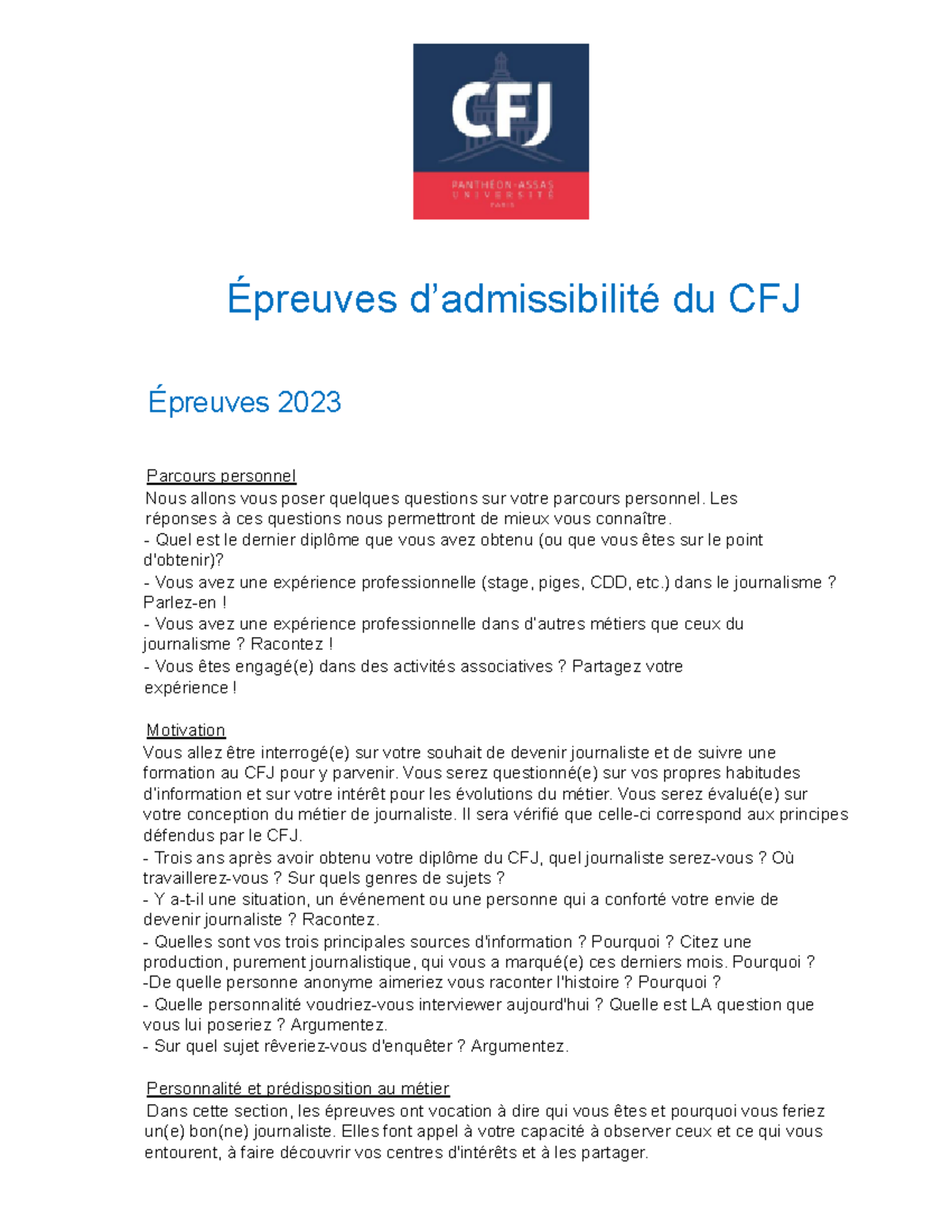 Epreuves d'admissibilité du CFJ - Annales 2020-2021-2022 2023 - Google ...