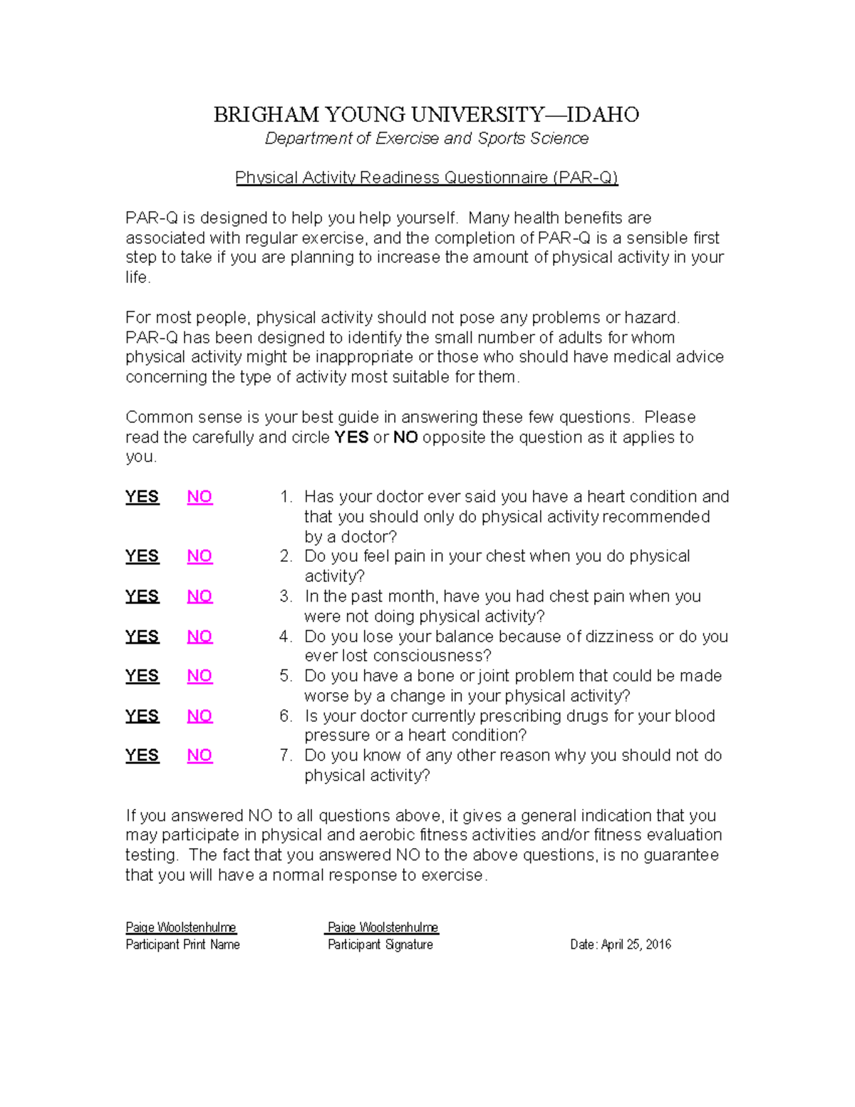 Parq - For HRHP-131. - BRIGHAM YOUNG UNIVERSITY—IDAHO Department of ...