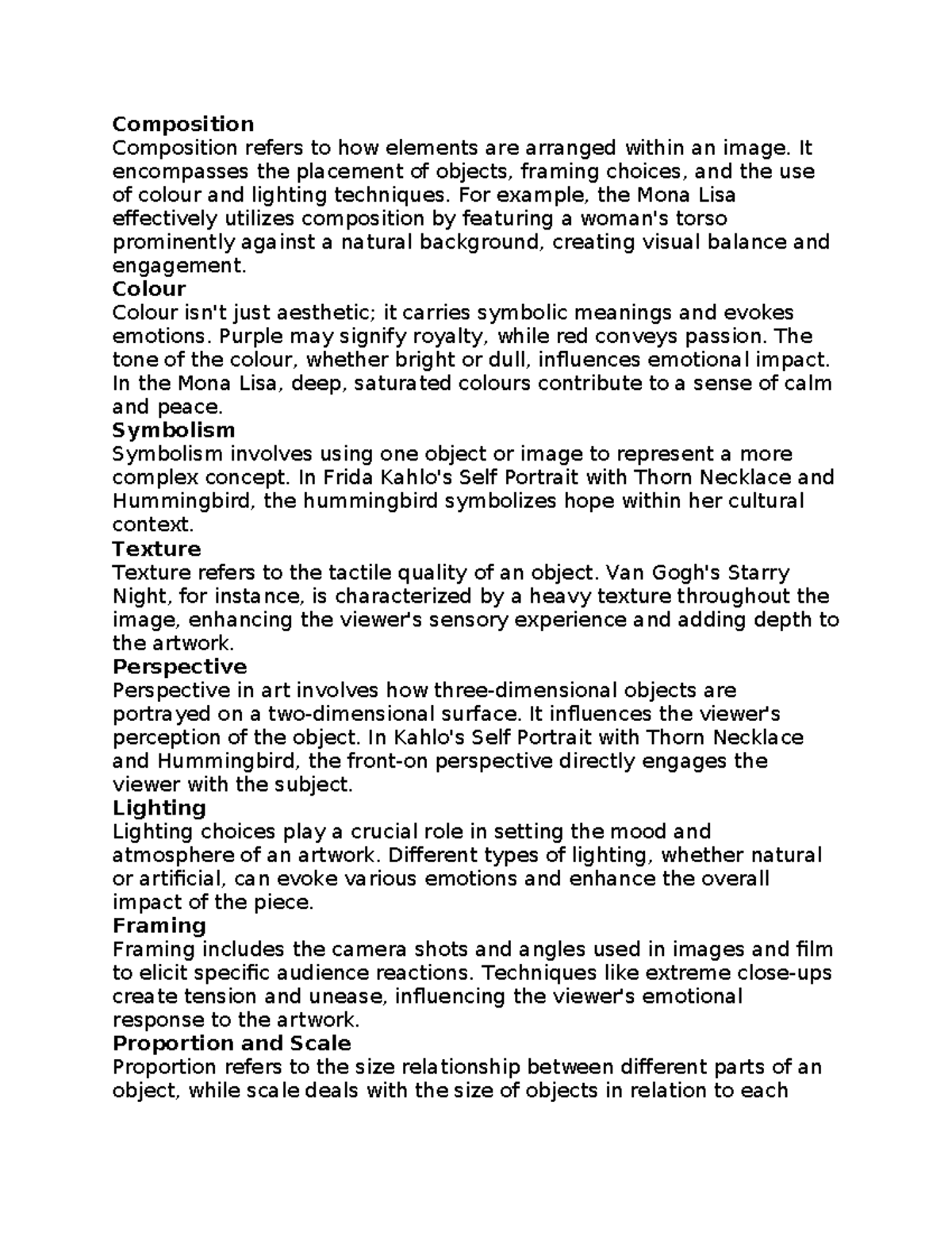 Visual Techniques - Composition Composition refers to how elements are ...