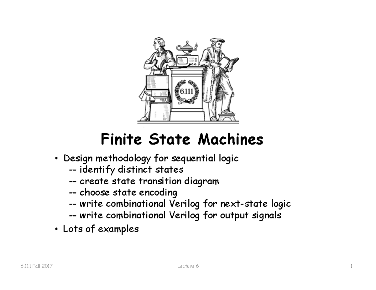 Ece notice VLSI Material Finite State Machines - Finite State Machines ...