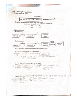 Lab Experiment #8 - CHM131 - Studocu