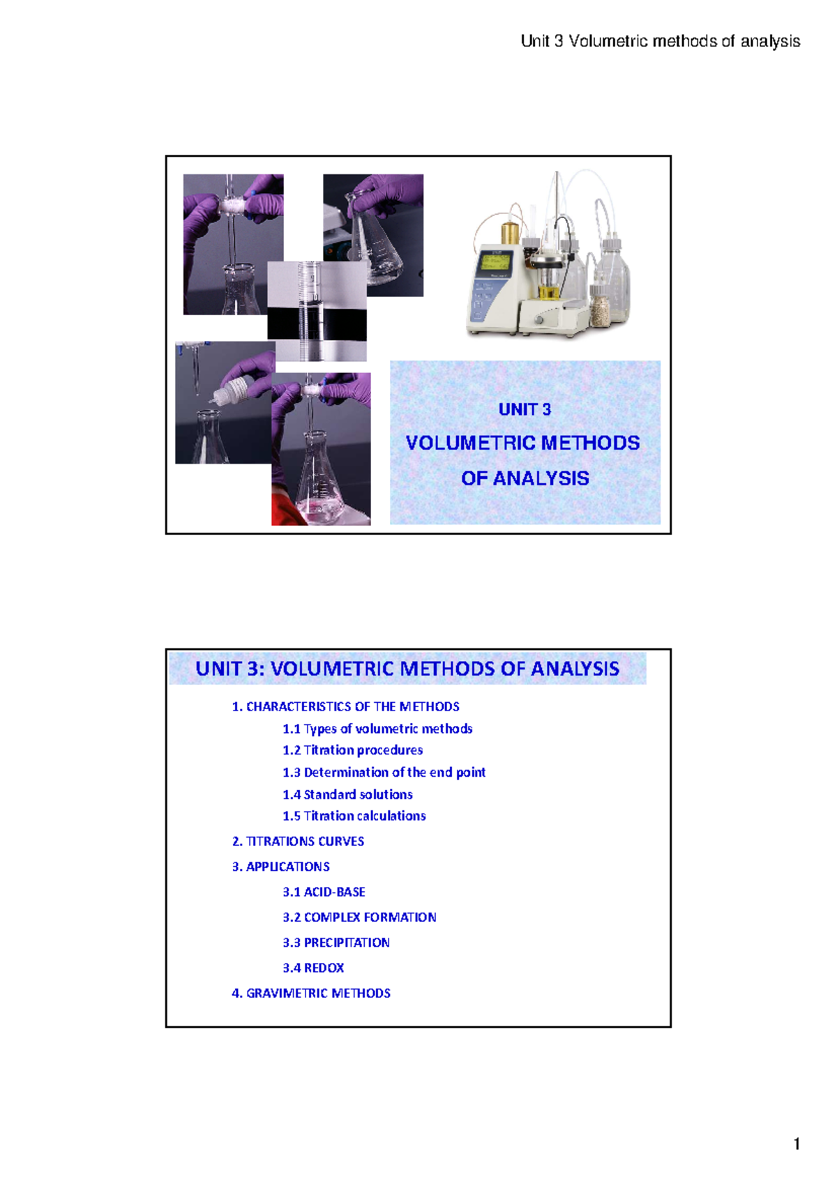 3 1 UNIT 3 Classical Methods - UNIT 3 VOLUMETRIC METHODS OF ANALYSIS ...