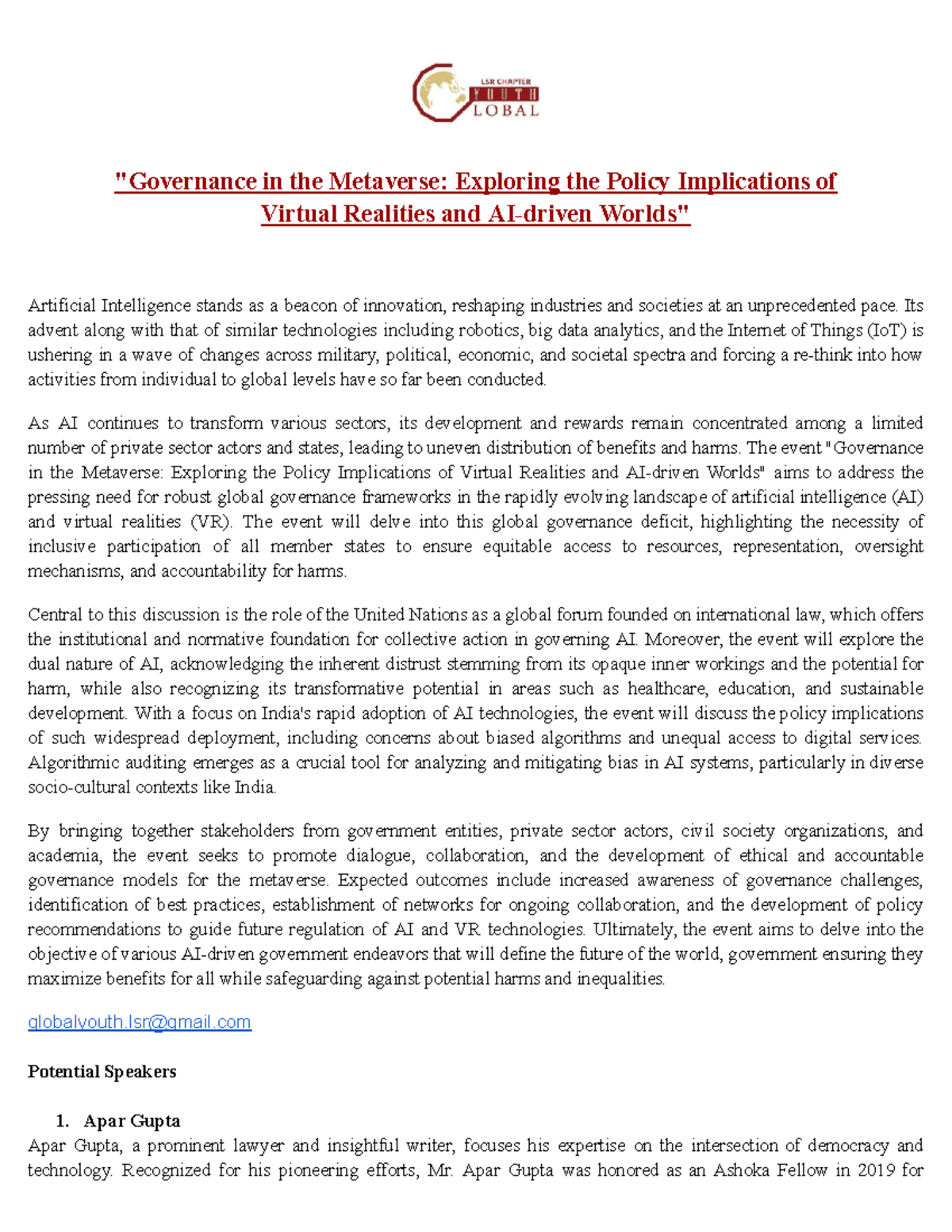 Governance in Metaverse- CN-1 - "Governance in the Metaverse: Exploring ...