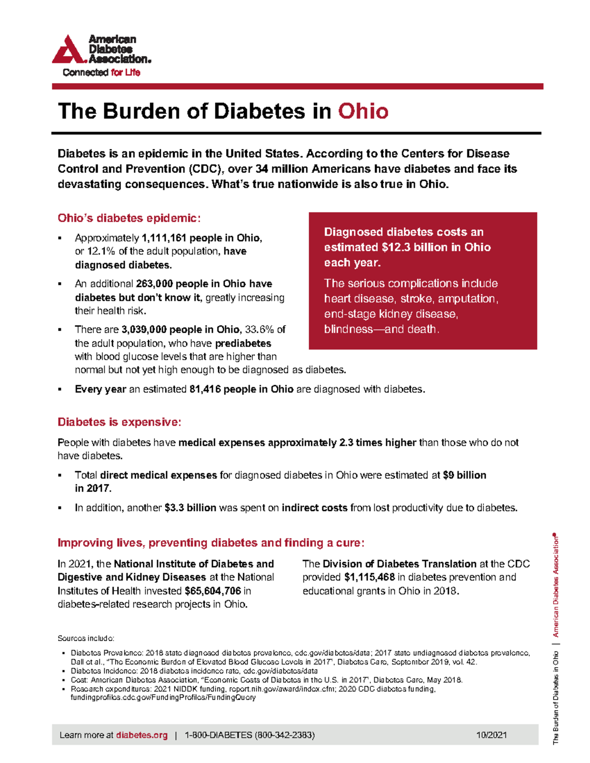 ADV 2021 State Fact sheets Ohio rev - Learn more at diabetes | 1 - 800 ...