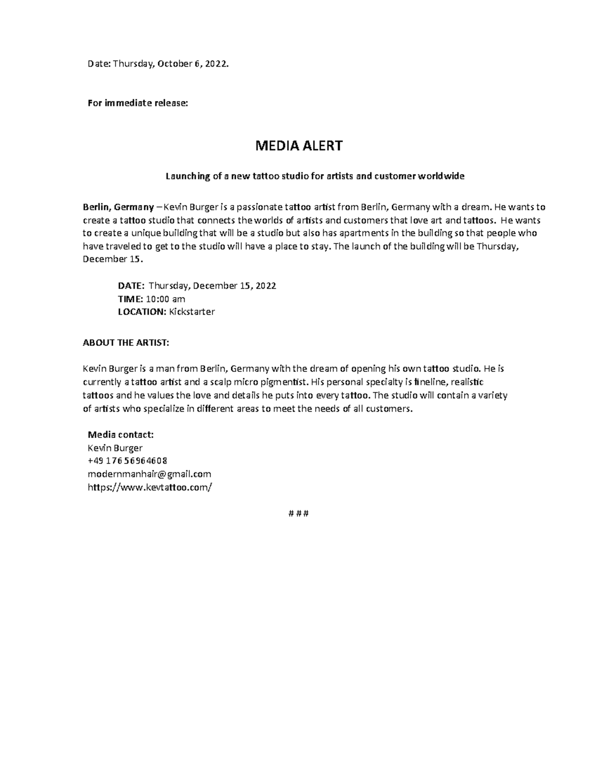 UTF-8%27%27Media Alert Marcus October+3+%281%29 - Date: Thursday ...