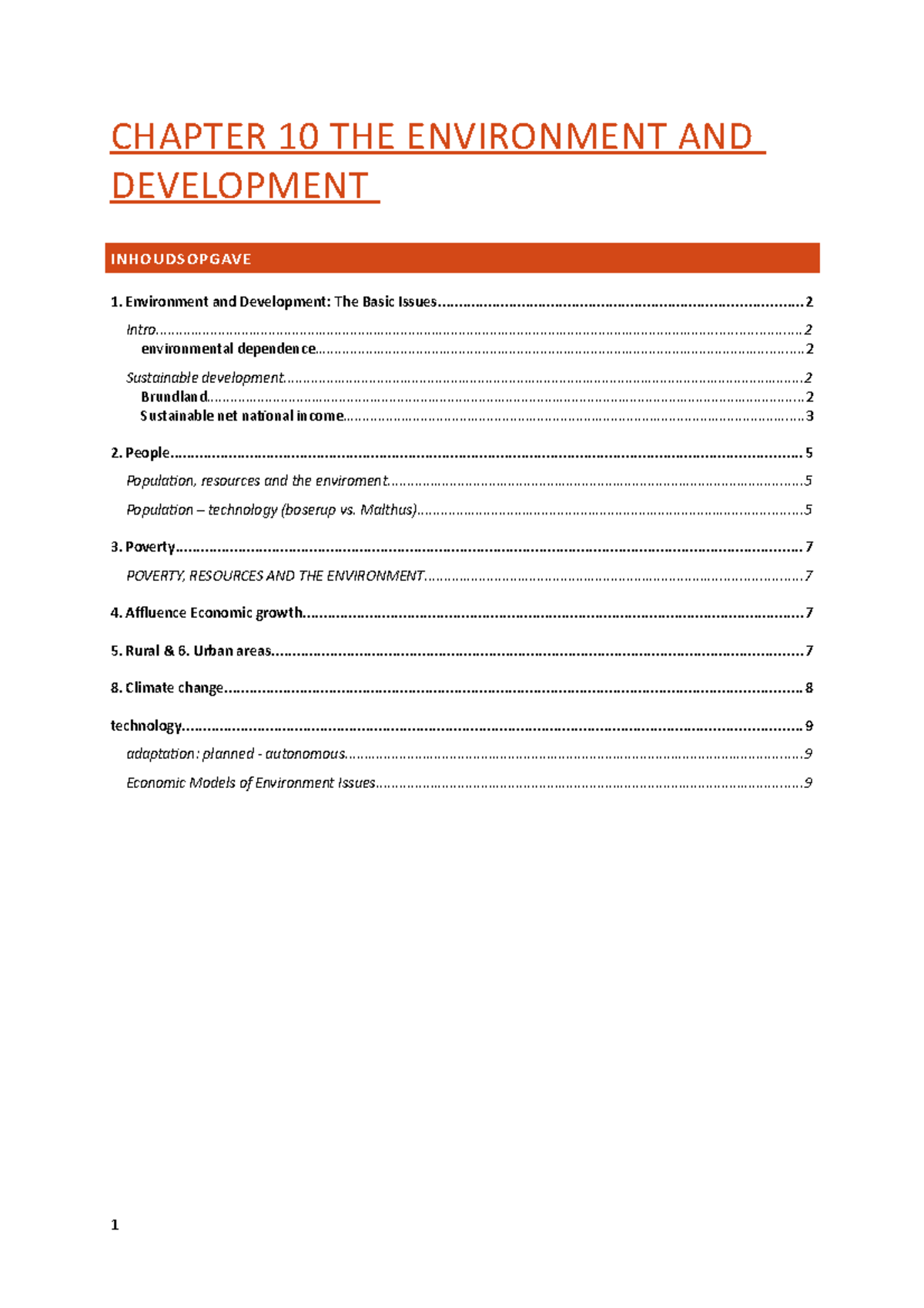chapter 10 development economics - CHAPTER 10 THE ENVIRONMENT AND DEVELOPMENT Environment and ...