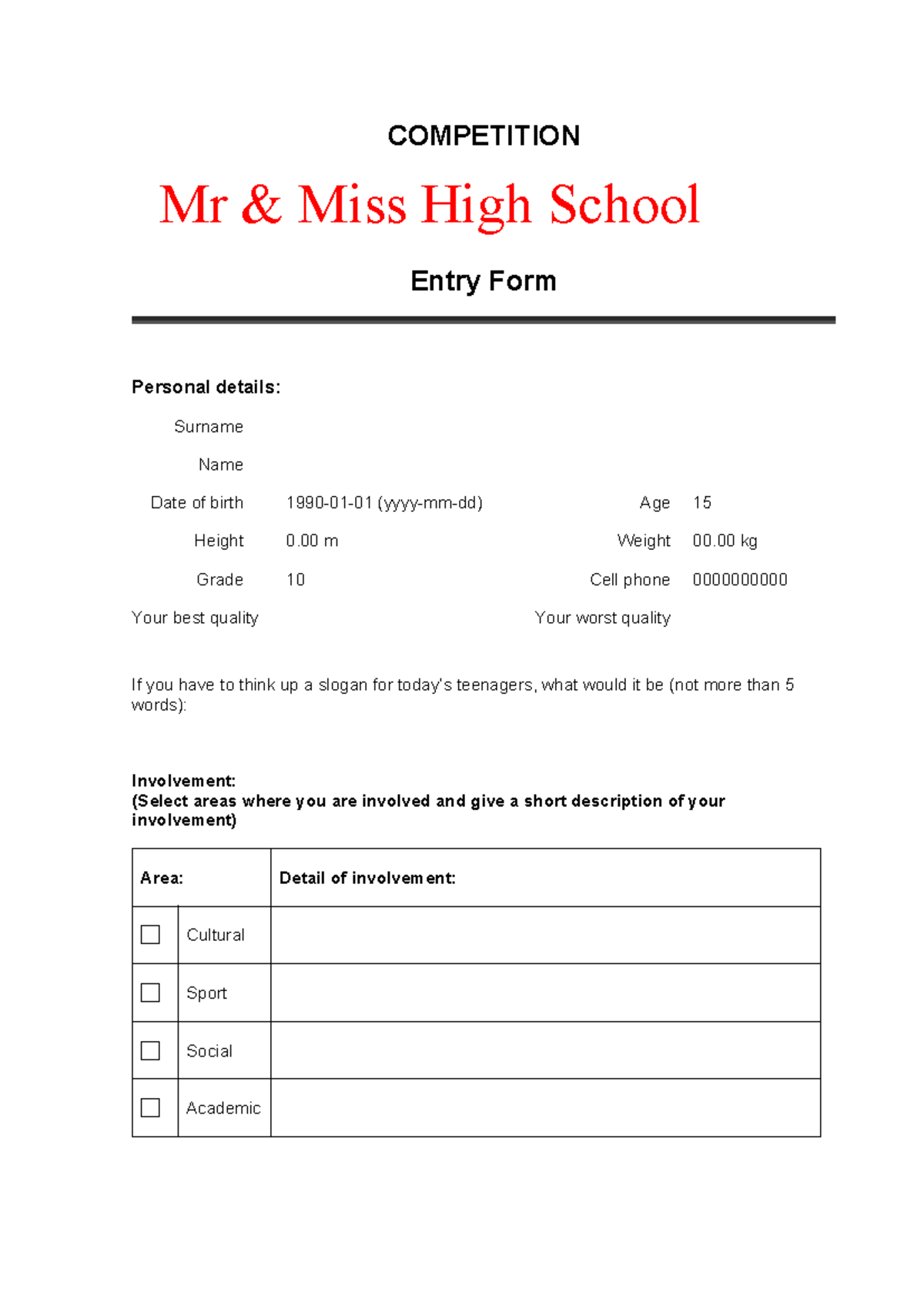 Module 3.4 Tables in MS Word Activity for grade 11 students who live on ...