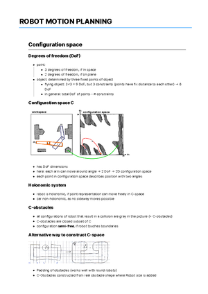 RMP SS24 Part I Planning - Robotic Motion Planning SS24: Part 1 Planning 1. Configuration Space ...