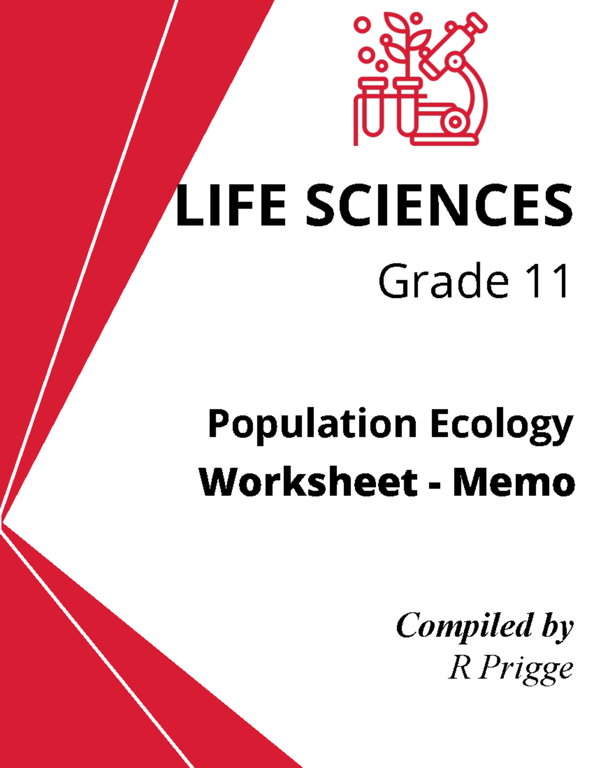 Gr11 Population-Ecology MEMO - LIFE SCIENCES Population Ecology Grade ...
