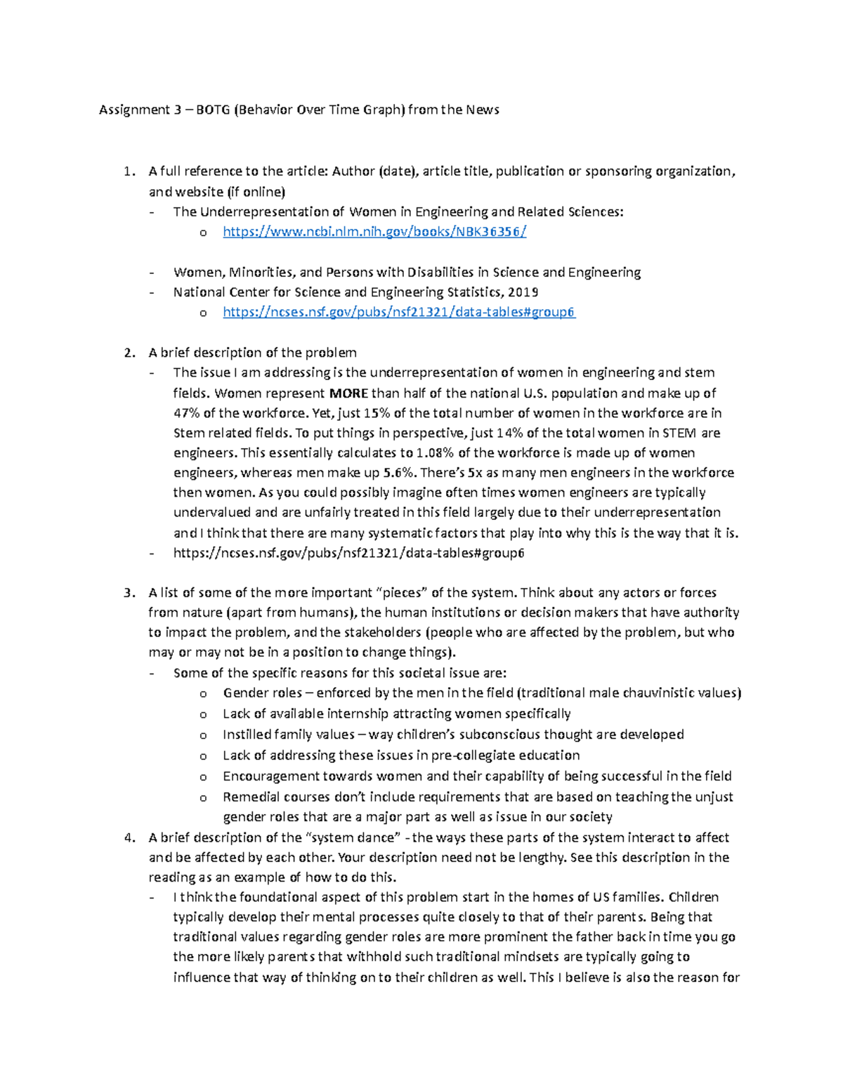 Assignment 3 - BOTG from the News - Assignment 3 – BOTG (Behavior Over ...