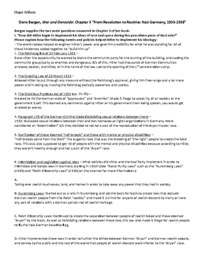 War and Genocide ch 9 - Twark's class book notes - Doris Bergen, War ...