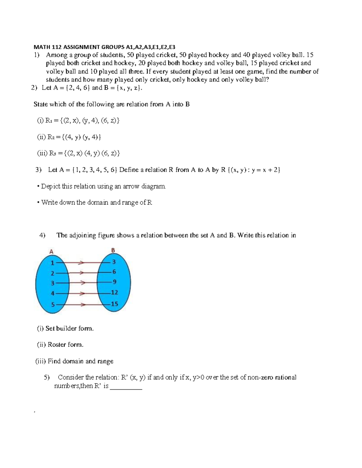 Math 112 ASSG 2024 - Lecture notes of statistics - MATH 112 ASSIGNMENT ...