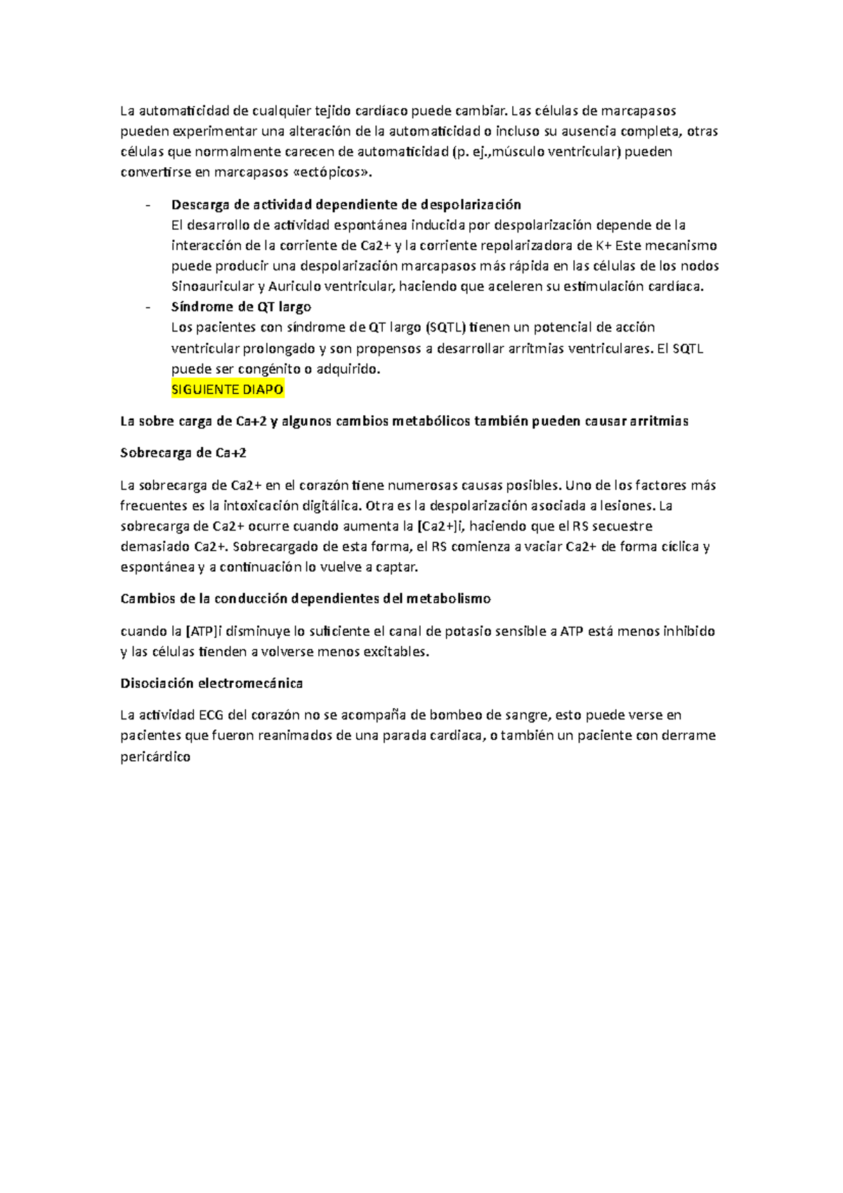 Arritmias-cardiacas - Practicas - La automaticidad de cualquier tejido ...