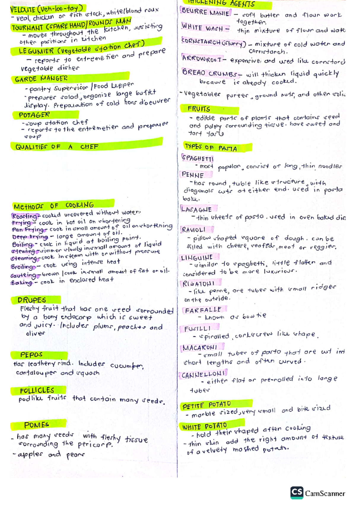 Reviewer-FOOD-PREP - Principles of Food Preparation - CamScanner ...